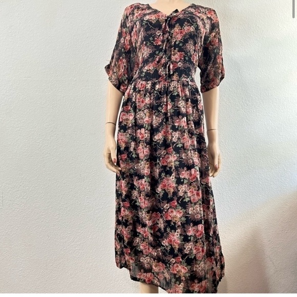 Starina | Dresses | Starina Boho Floral Print Maxi Dress Sizem | Poshmark